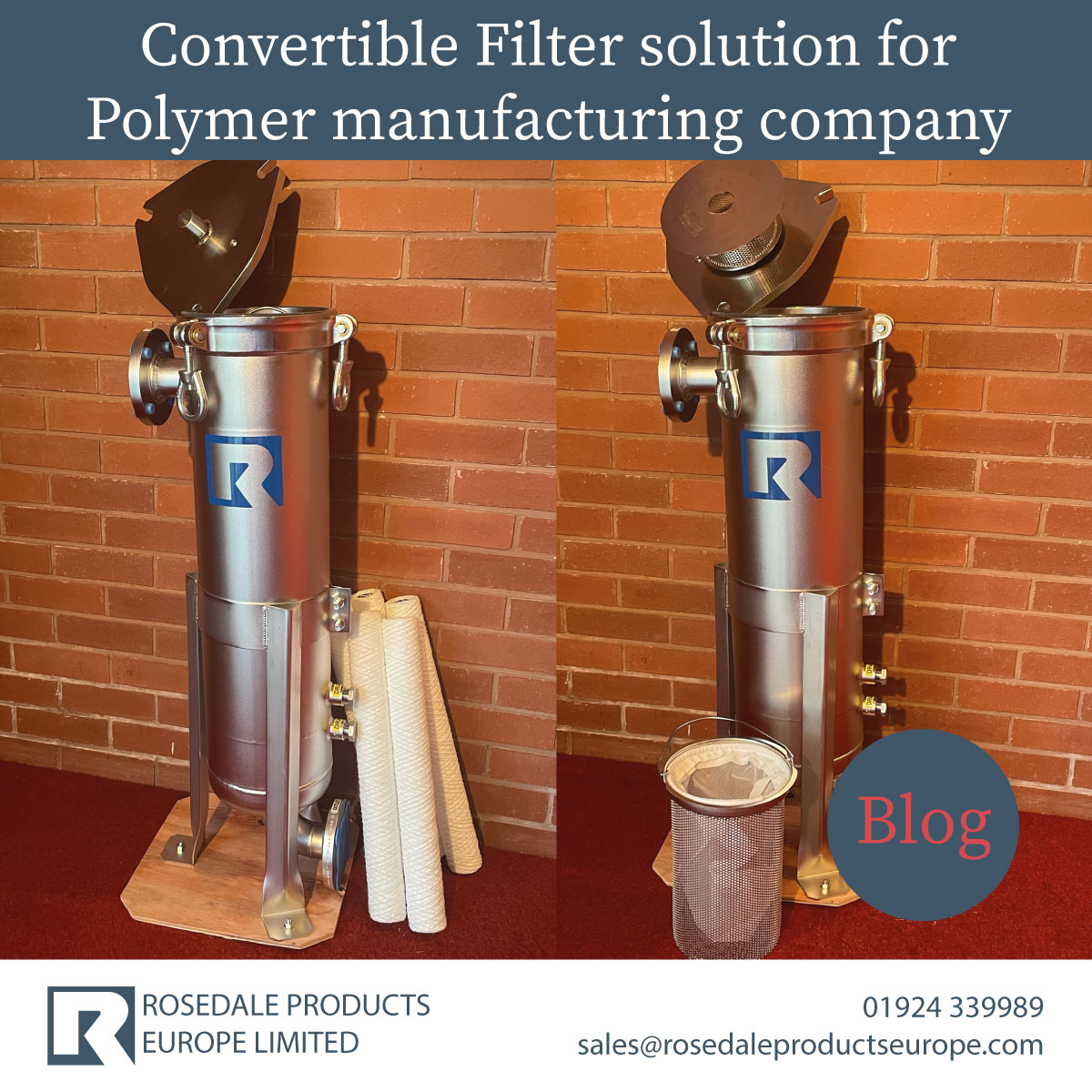 Convertible Filter solution for Polymer manufacturing company - Rosedale